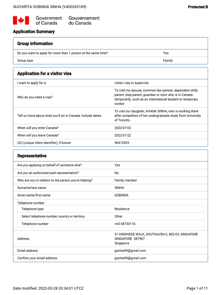 Application Summary Group Information | PDF | Passport | Travel Visa