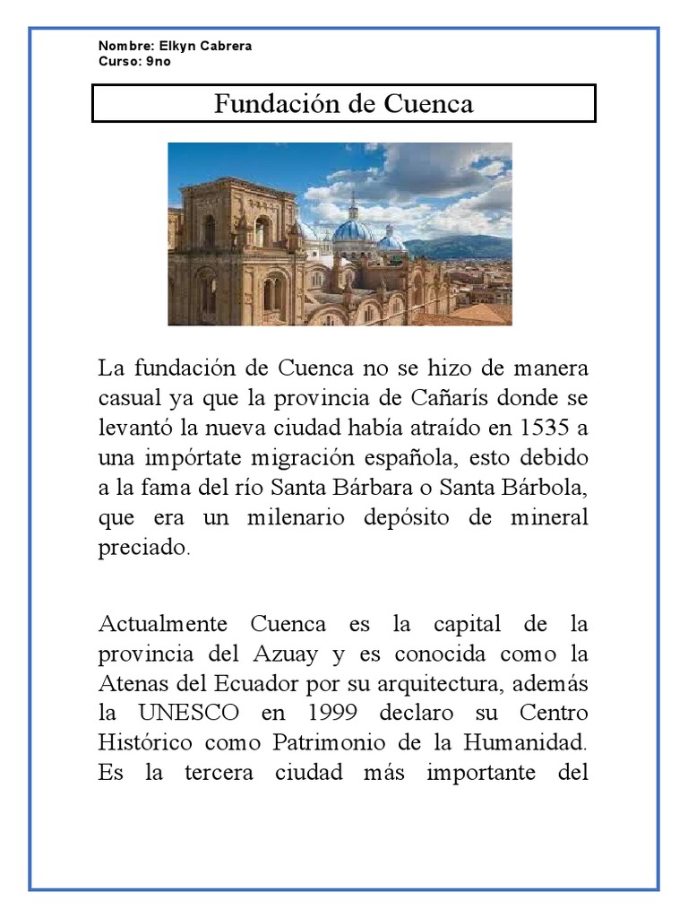 Fundación de Cuenca | PDF