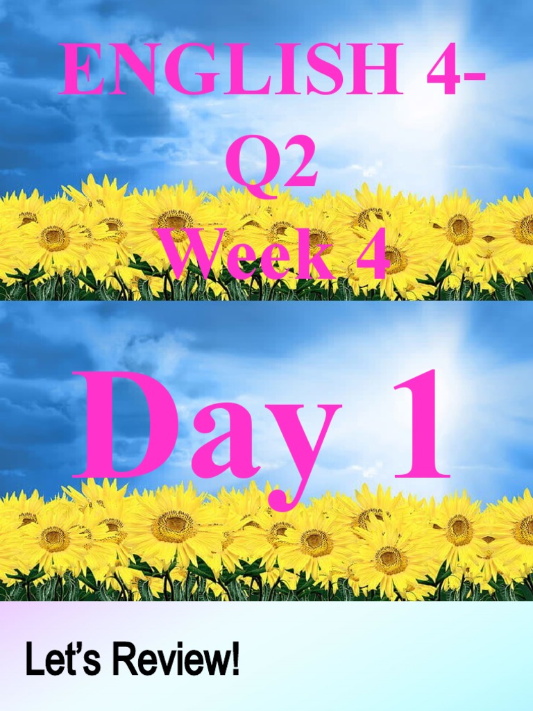 Week 4-English 4 | PDF | Grammatical Gender | Grammatical Number