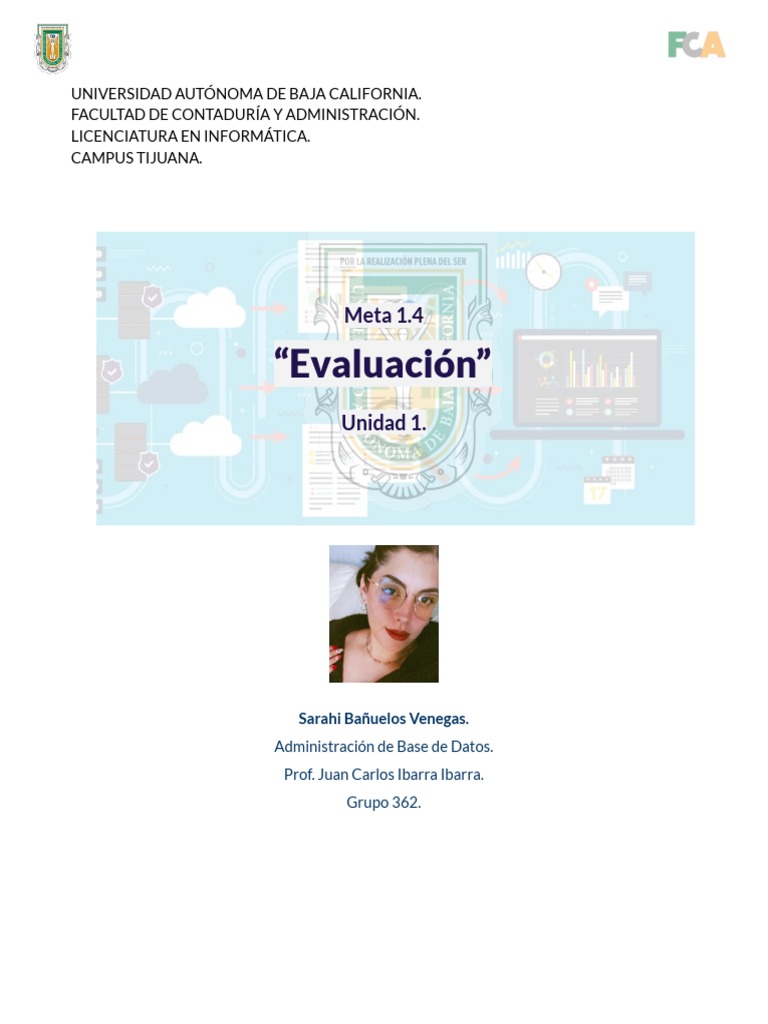 Meta 1.4 - Evaluación 1 | PDF | Bases de datos | Servidor SQL de Microsoft