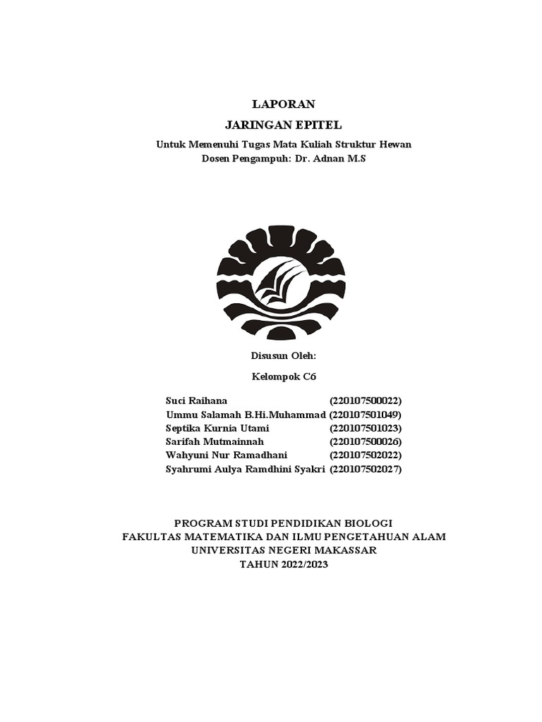 Laporan Jaringan Epitel KLP C6 | PDF