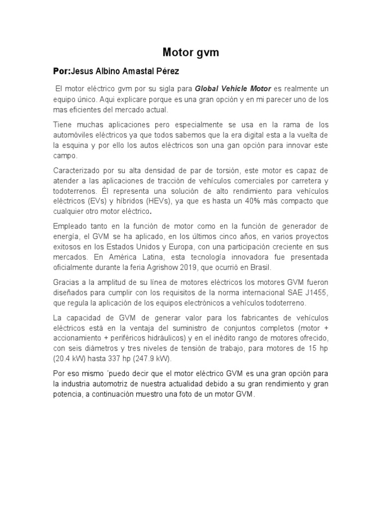 Motor GVM | PDF