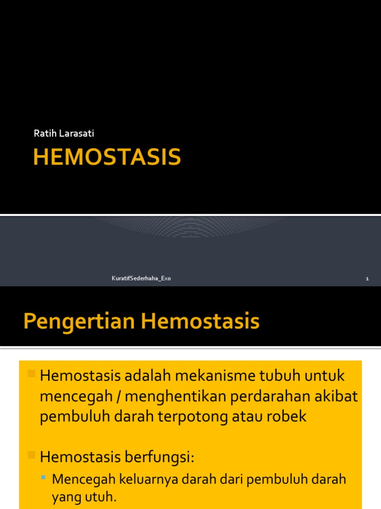 Hemostasis | PDF