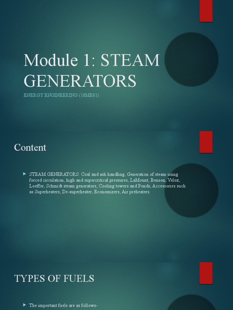 Energy Engineering Module 1 | PDF | Fireman (Steam Engine) | Fuels