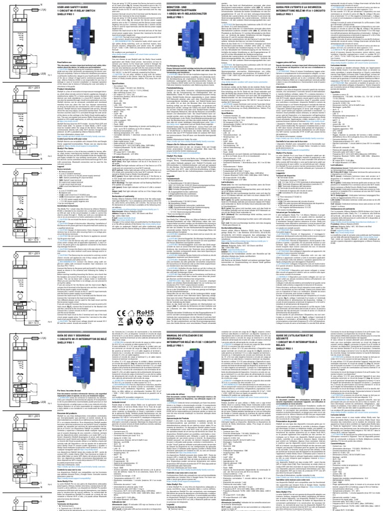 Shelly PRO 1 | PDF
