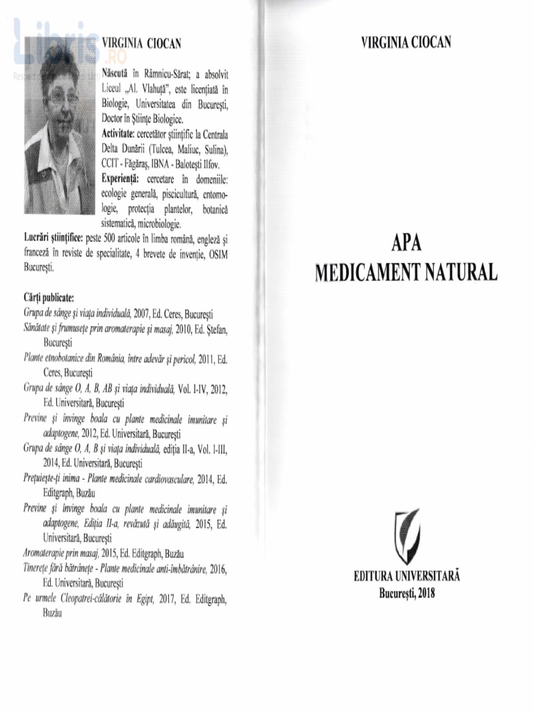 Apa, Medicament Natural - Virginia Ciocan | PDF