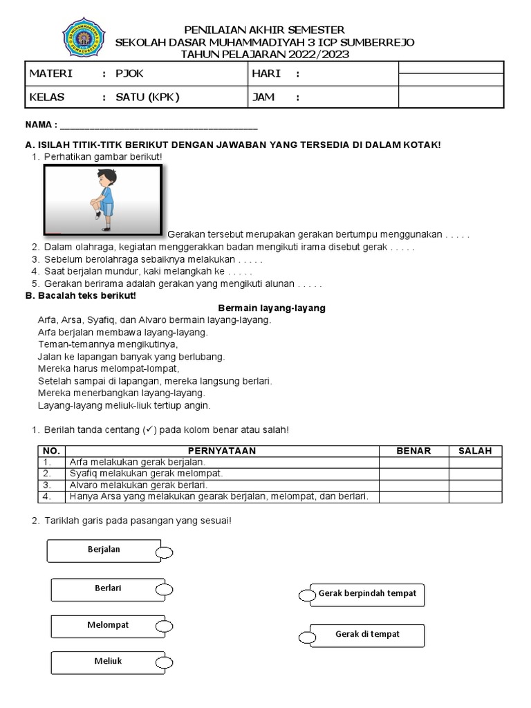 Worksheet Pjok | PDF
