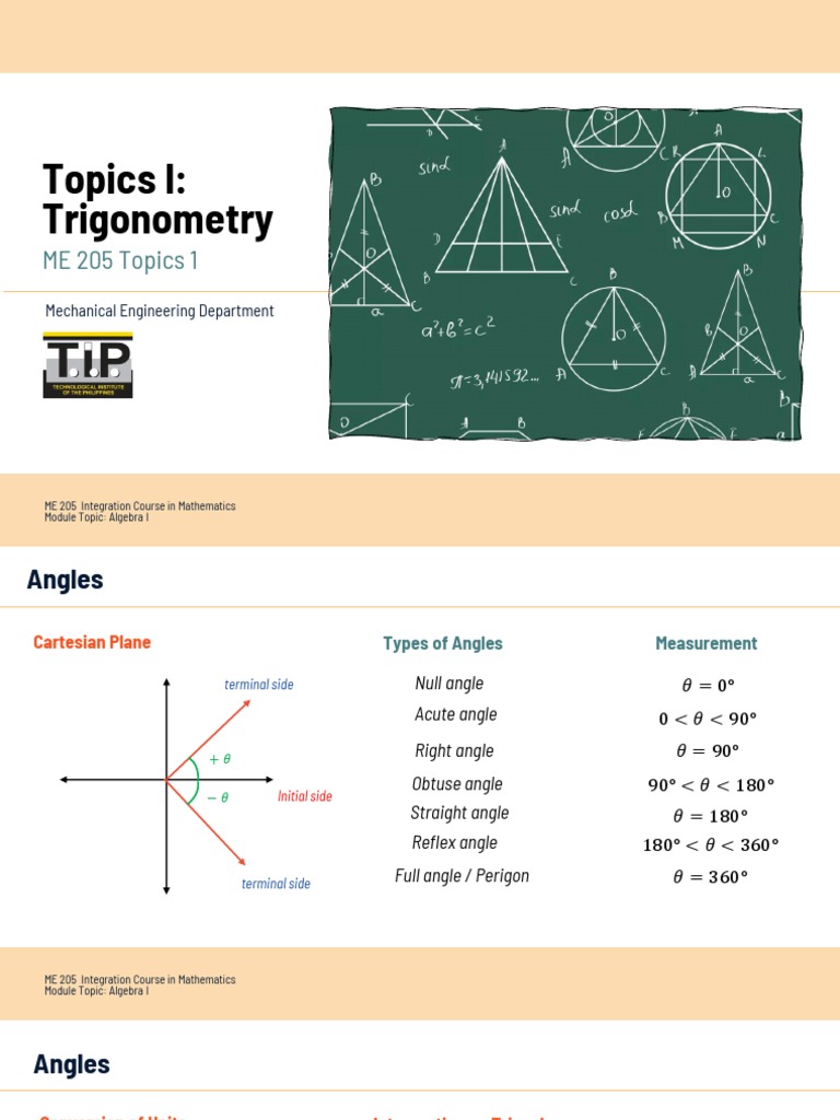 Topics-I Trigonometry | PDF | Trigonometric Functions | Trigonometry