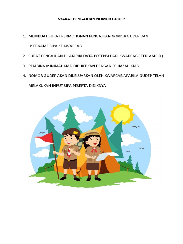 Syarat Pengajuan Nomor Gudep | PDF