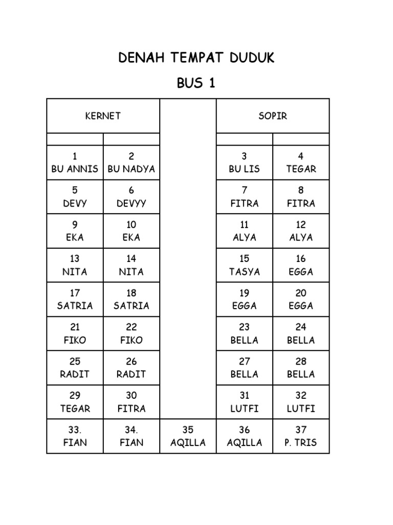 Denah Bus | PDF Denah Bus | PDF