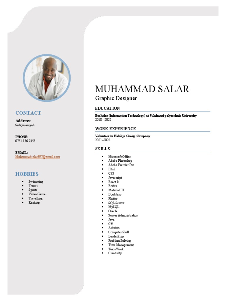 Muhammad Salar Resume | PDF | Computers