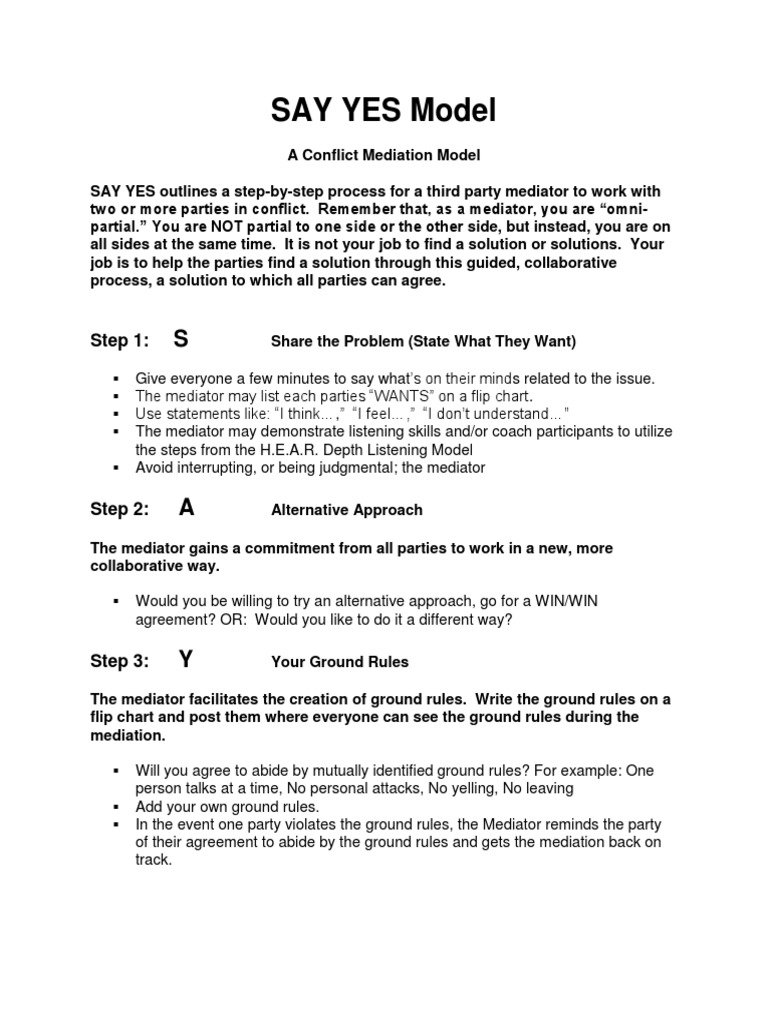 Say Yes Model 1 | PDF | Mediation | Cognition