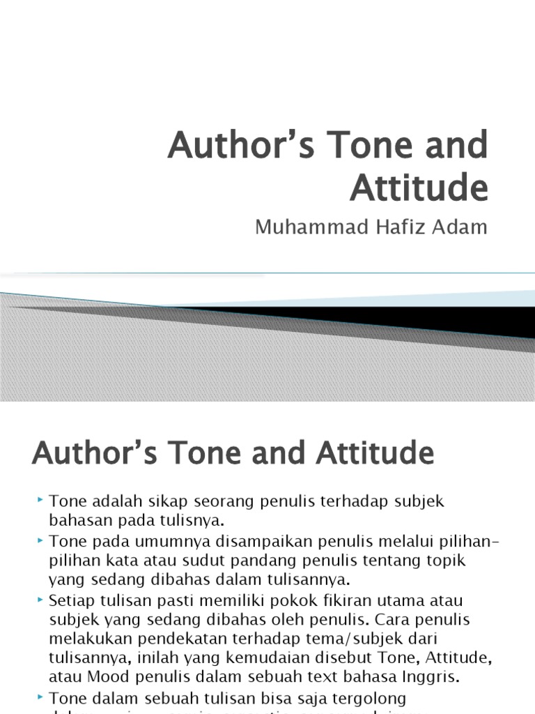 Author's Tone and Attitude | PDF