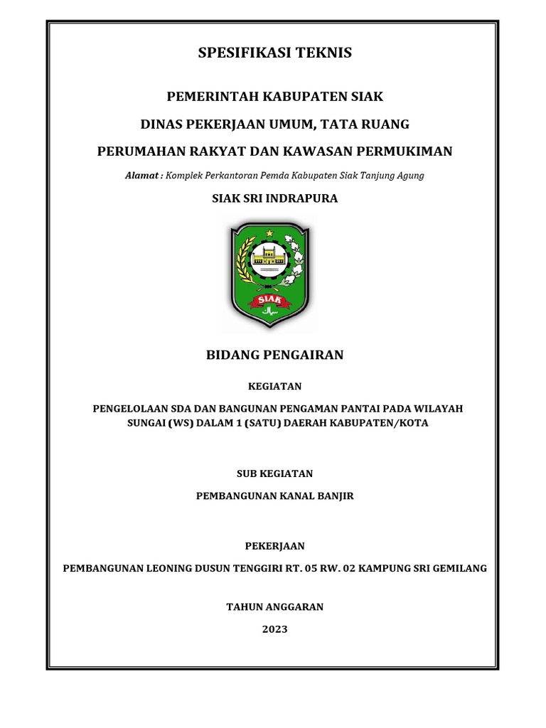 Spesifikasi Teknis Leoning 2023 | PDF