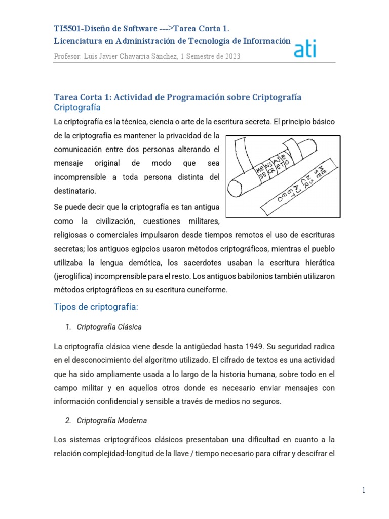 Criptografía y Cifrados Clásicos | PDF | Cifrado | Clave (criptografía)