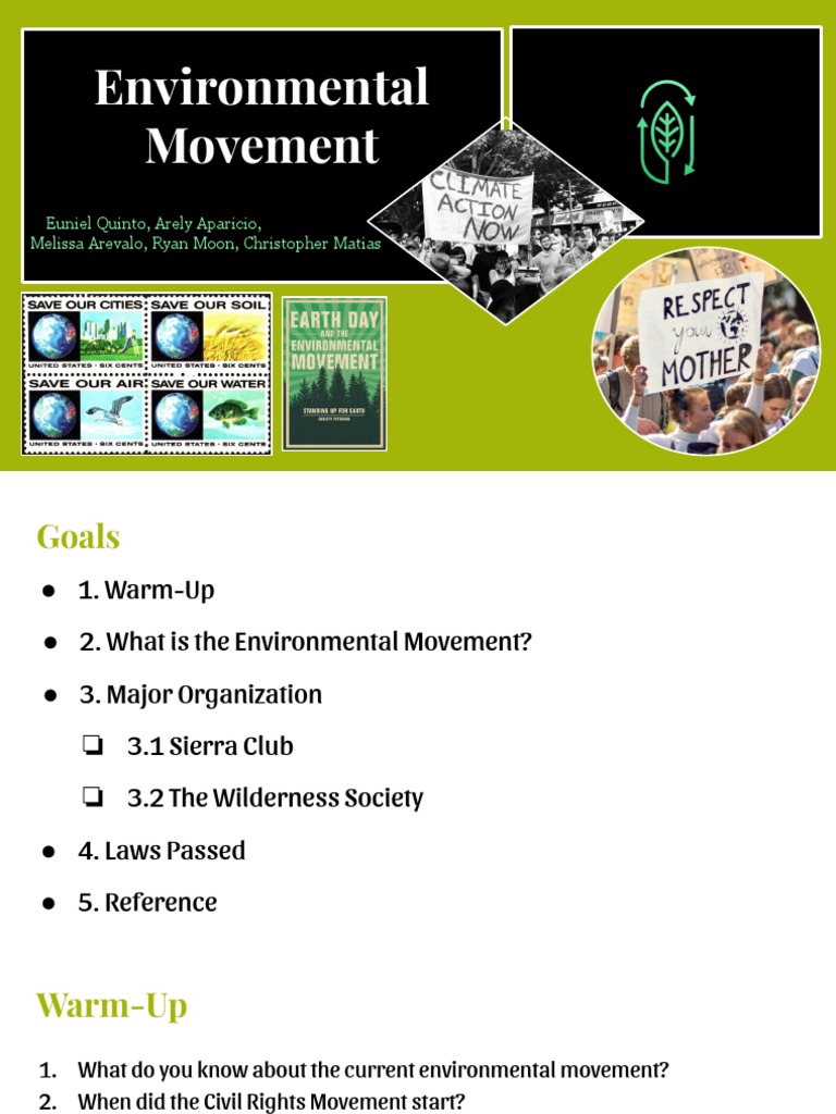 Environmental Movement 1960-1970 2022 | PDF | Environmentalism | Wilderness