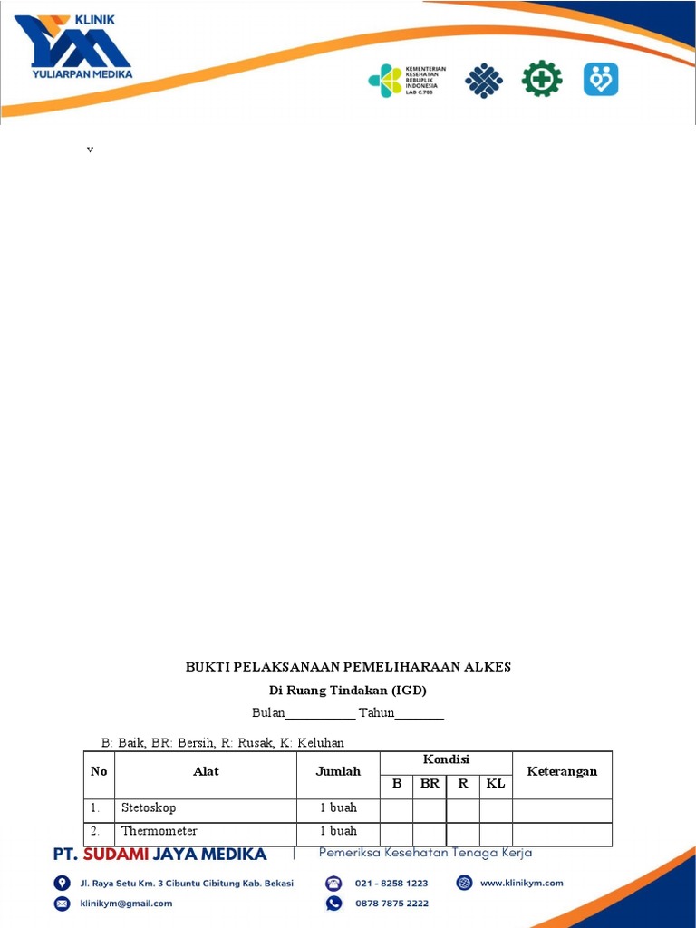 TKK.3 Ep 4 Bukti Pemeliharaan Alkes 00 | PDF