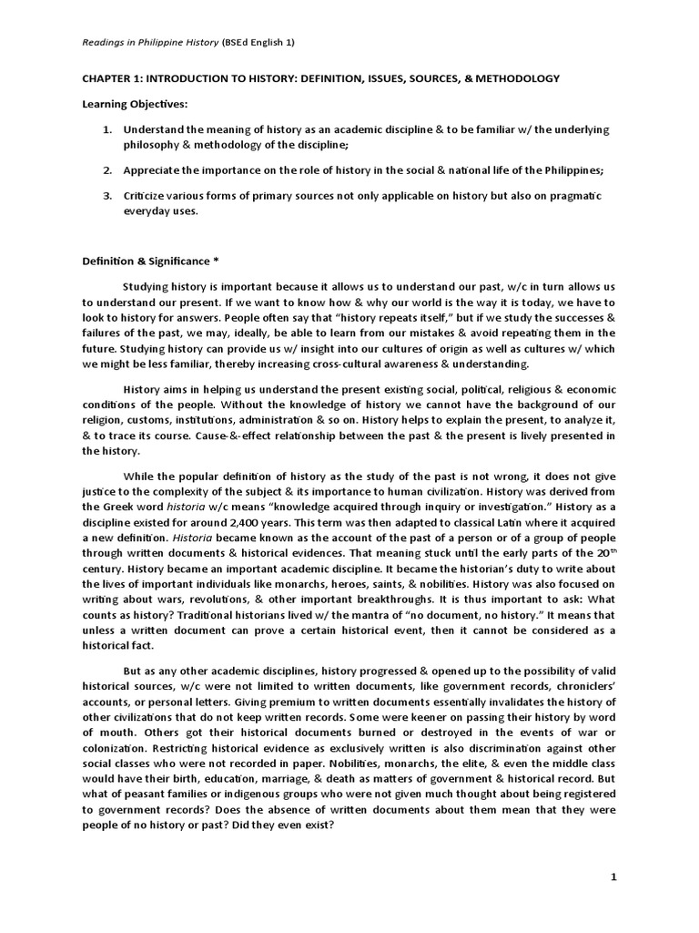 Understanding Philippine History Methodology | PDF | Scientific Method ...