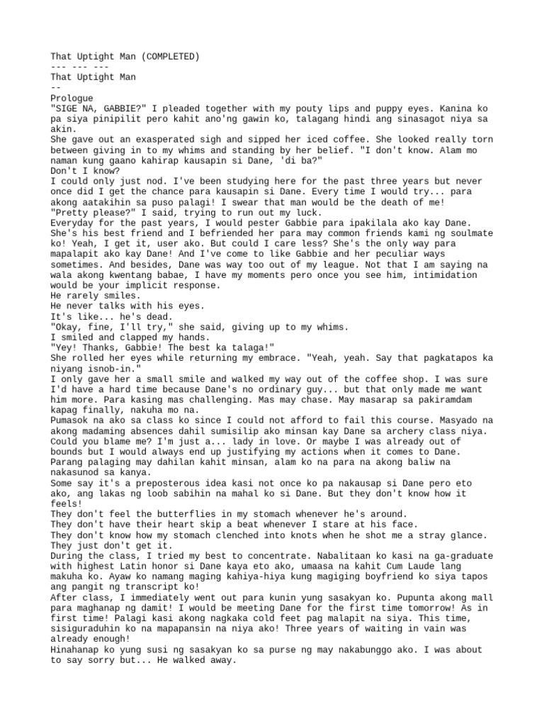 Beeyotch That Uptight Man COMPLETED | PDF
