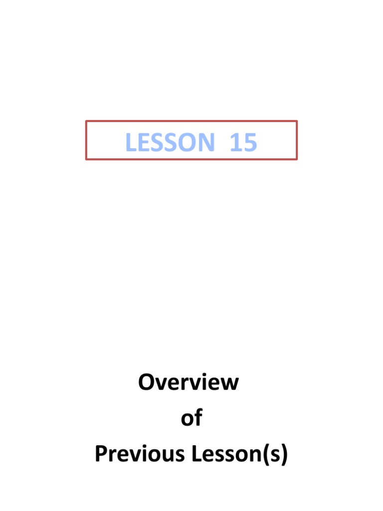 Lesson 15 | PDF | Regular Expression | Computer Science