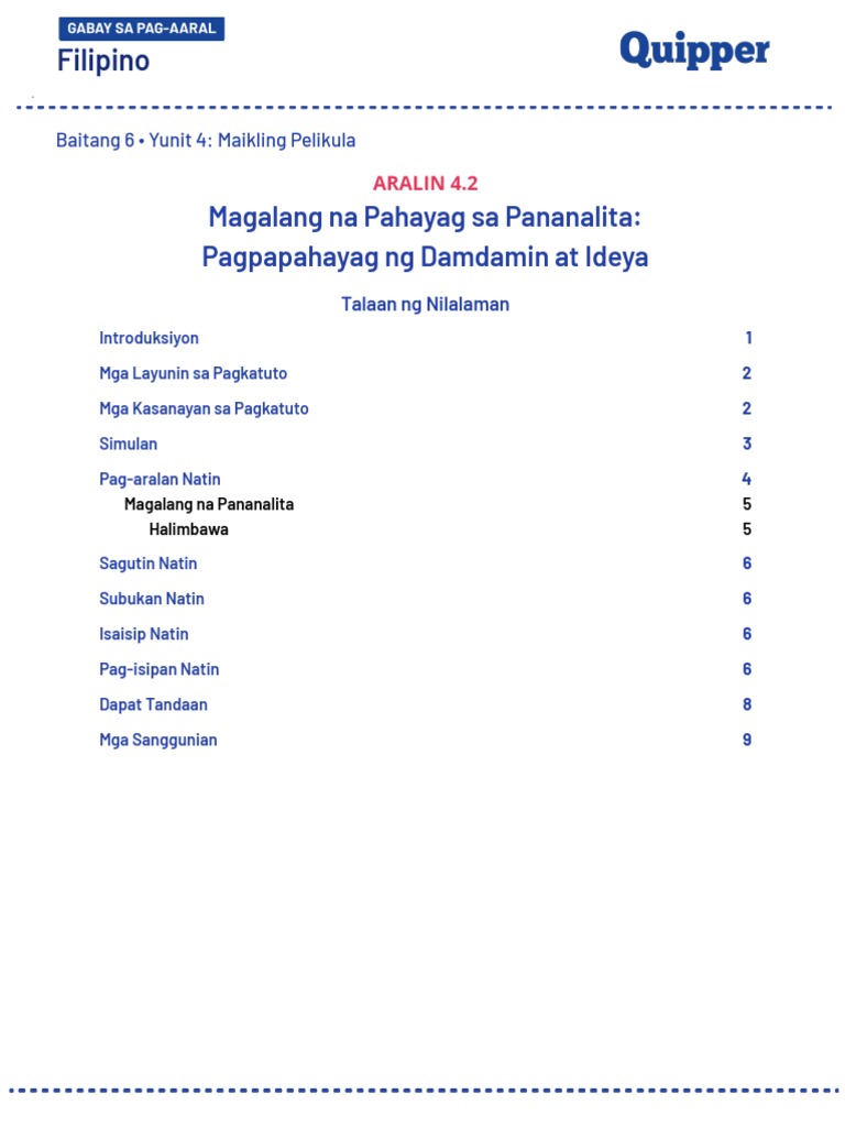 ME Fil 6 Q1 0402 - SG-2 | PDF