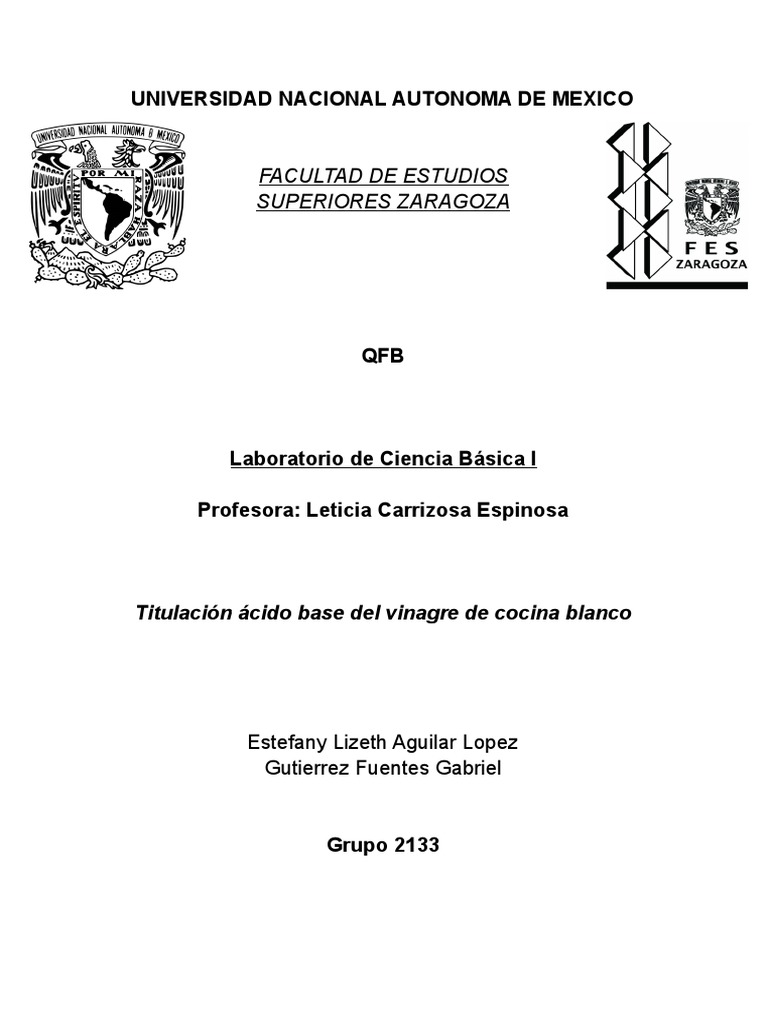 Titulación Ácido Base Del Vinagre de Cocina Blanco | PDF | Valoración ... Titulación Ácido Base Del Vinagre de Cocina Blanco | PDF | Valoración ...