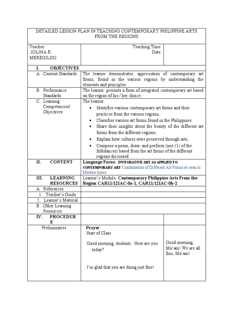 Detailed Lesson Plan in Teaching Grade 8 Students | PDF | Adverb ...
