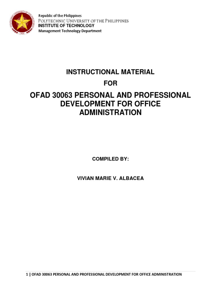 Personal Professional Development Module | PDF | Time Management ...