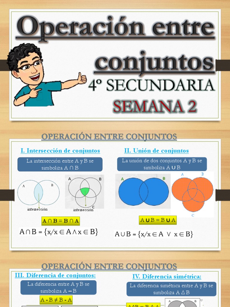 Sem02 - Operaciones Con Conjuntos | PDF | Matemáticas