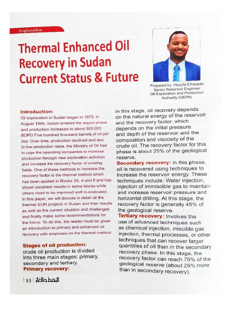 Thermal Enhanced Oil Recovery in Sudan 1646568082 | PDF