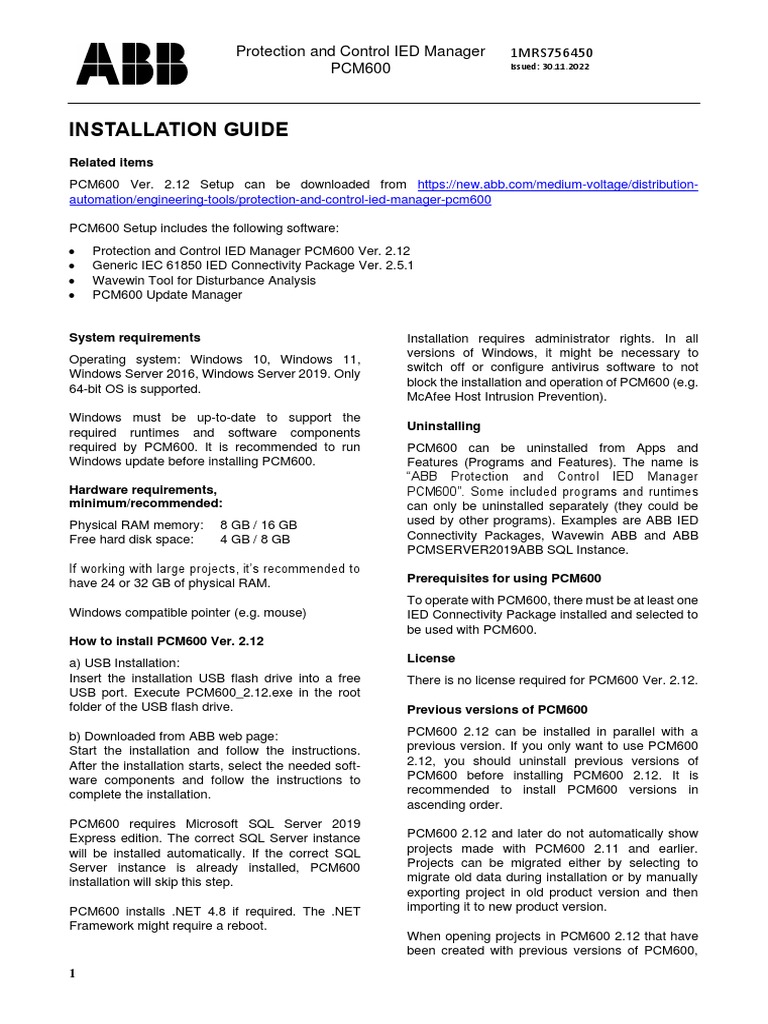 PCM600 212 Ig 756450 Env | PDF | Installation (Computer Programs ...