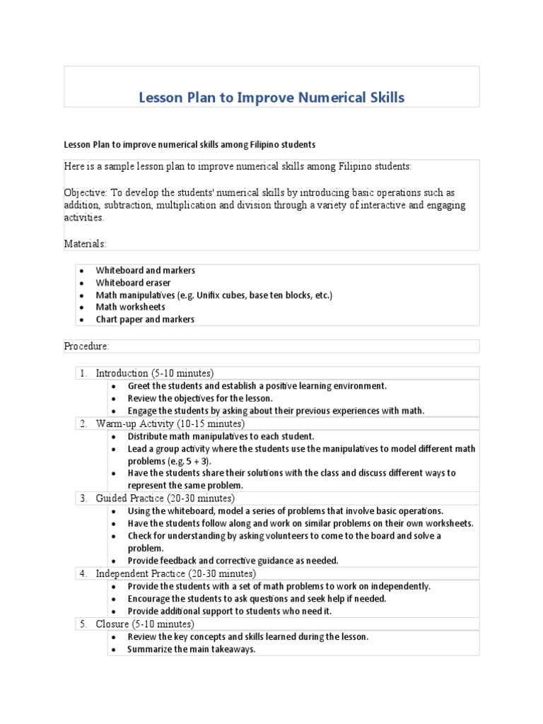 Integrating Math in Science Lessons | PDF | Lesson Plan | Educational ...