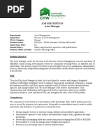 Asset Manager Job Description | PDF | Property Management | Economies