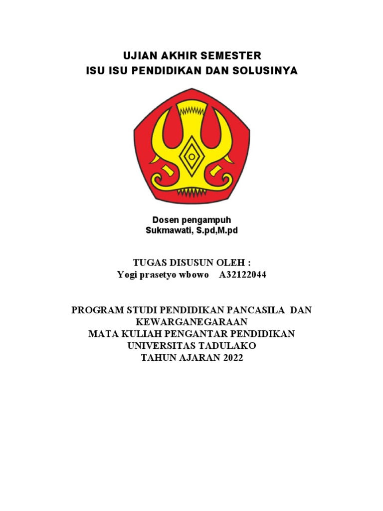 Ujian Akhir Semester Pengantar Pendidikan | PDF