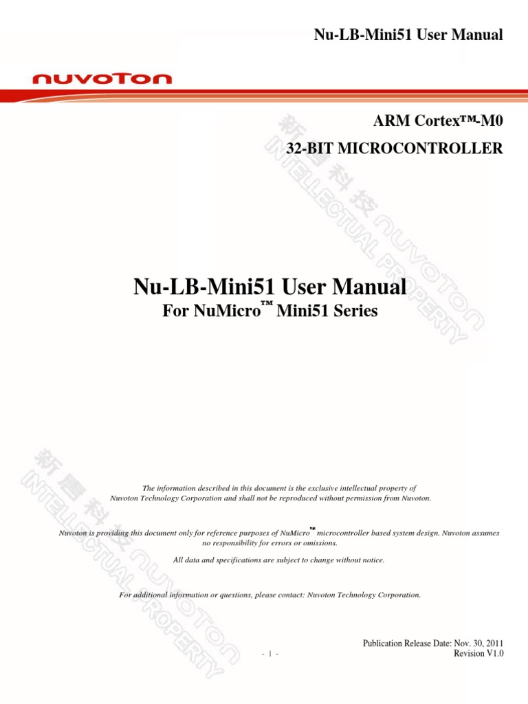 Nu-LB-Mini51 User Manual | PDF | Embedded System | Device Driver