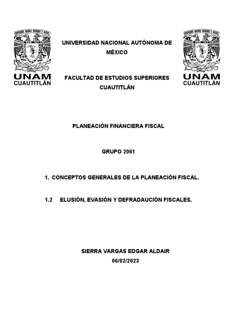 Elusion, Evasion, Defraudacion | PDF | Evasión de impuestos | Evasión ...