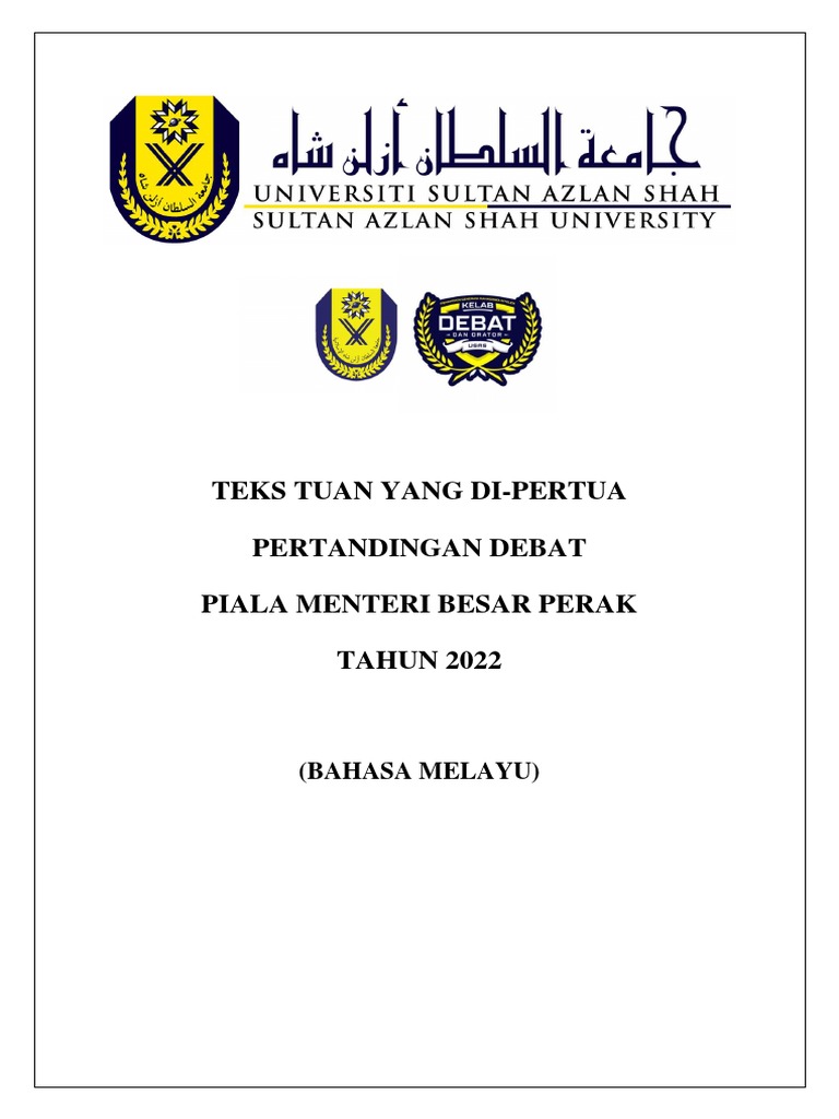 Teks Debat Piala MB Perak 2022 | PDF