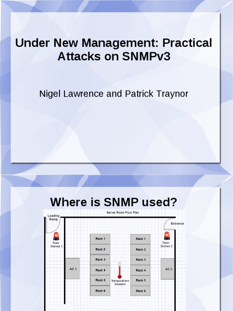 Practical Attacks On SNMPv3 1675375688 | PDF