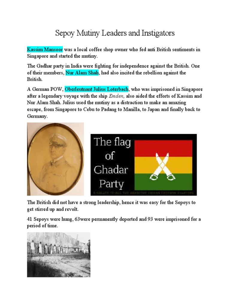 Sepoy Mutiny | PDF