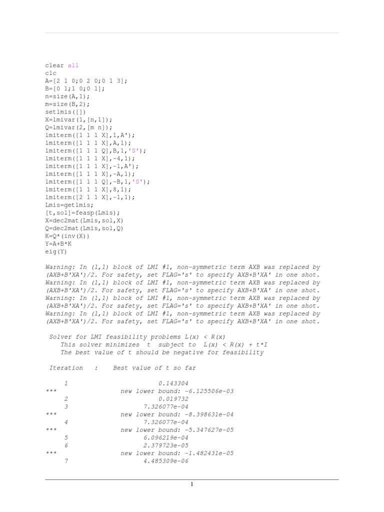 Lmi 2 Pdf Applied Mathematics Computing