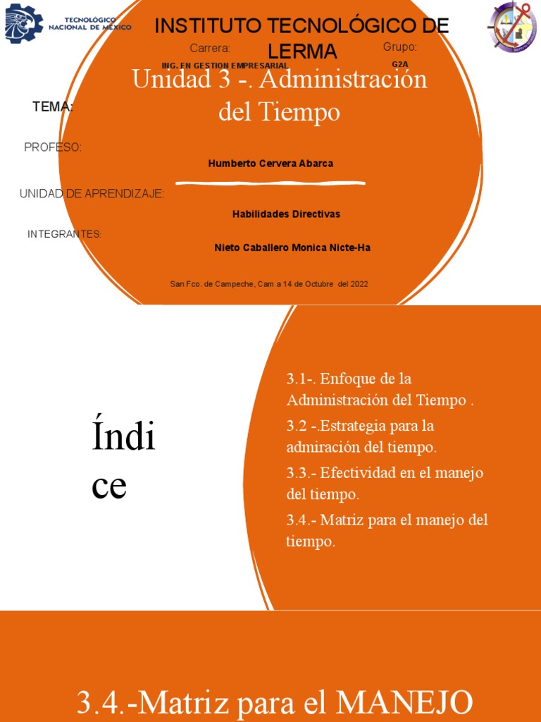 Matriz de Eisenhower para Manejo del Tiempo | PDF | Crecimiento ...