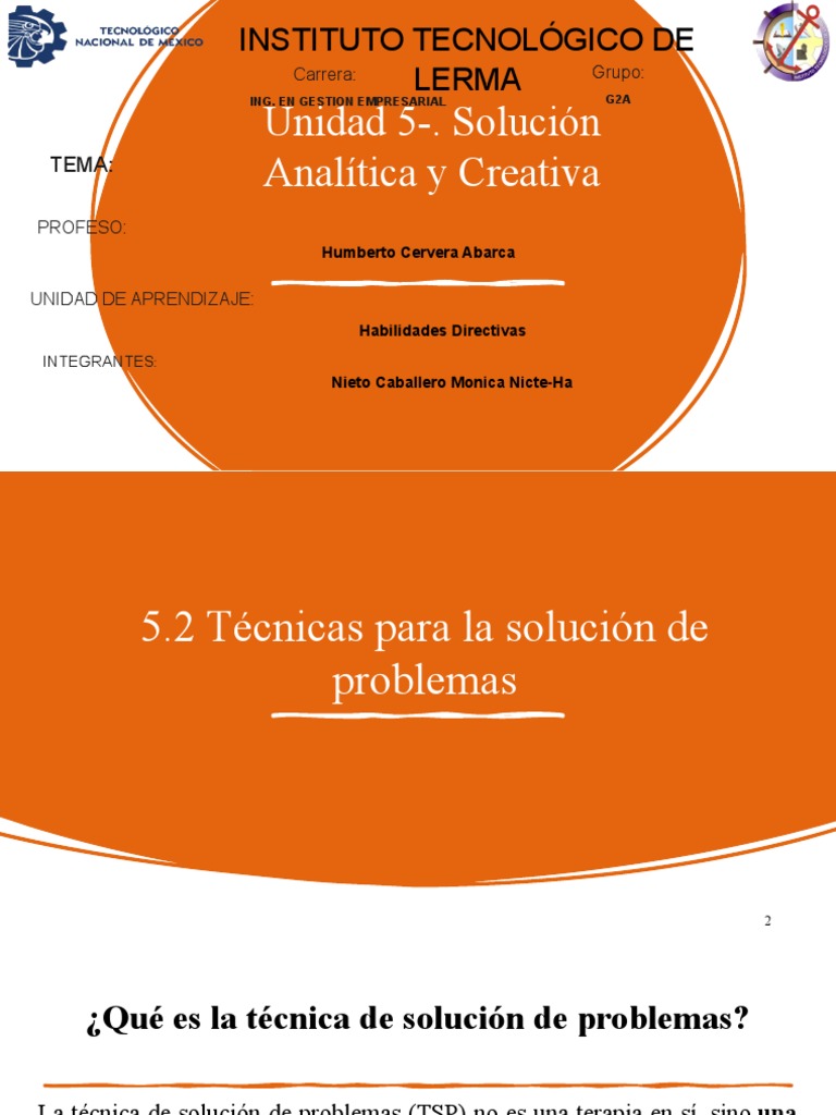 Técnicas para Solucionar Problemas | PDF | Relaciones personales ...