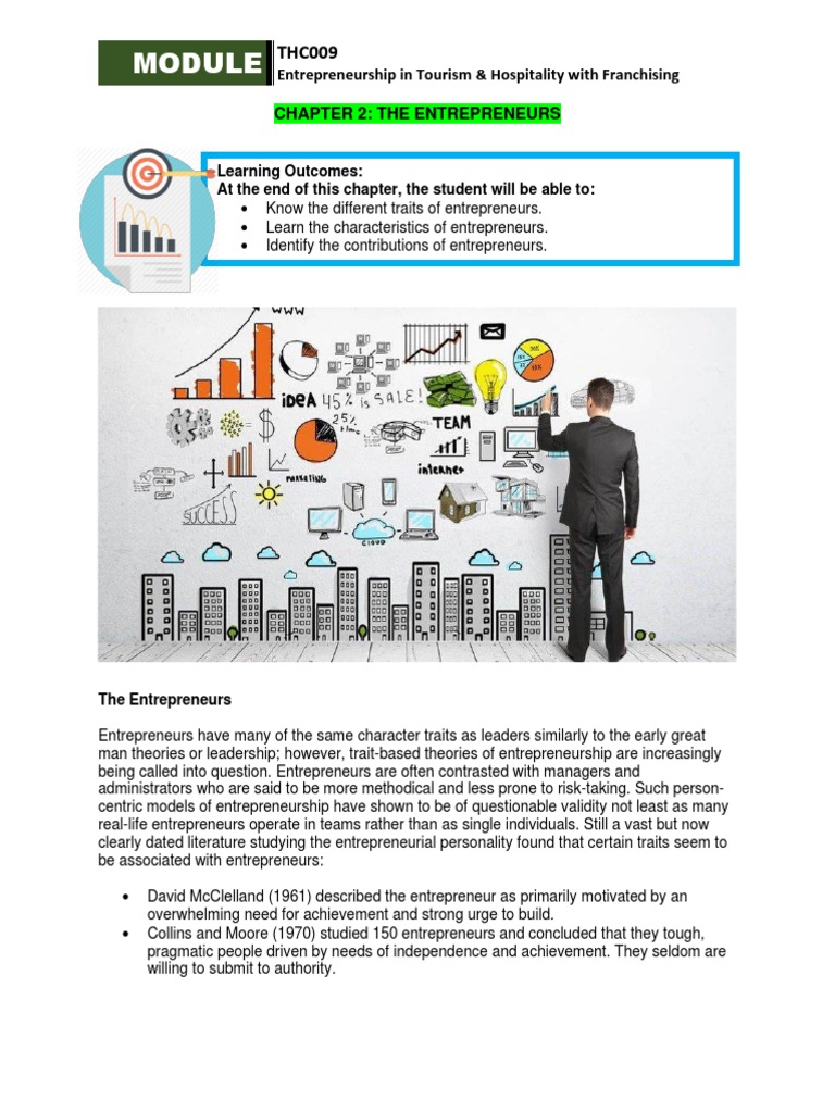 Chapter 2 The Entrepreneurs | PDF | Entrepreneurship | Factors Of ...