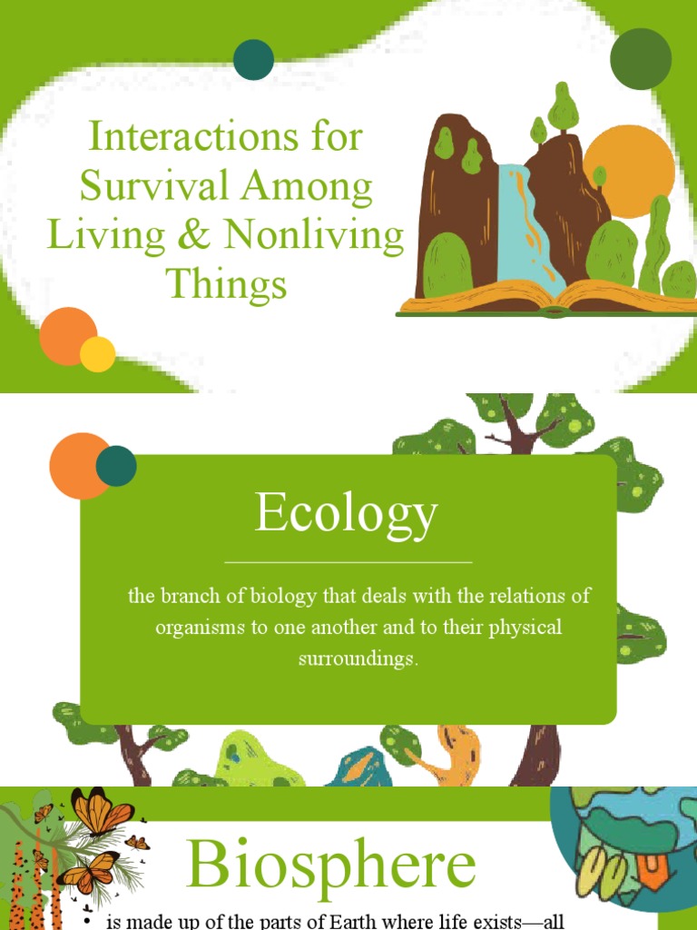 Interactions For Survival Among Living & Nonliving Things | PDF