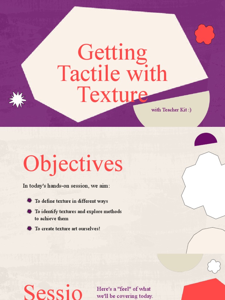 Texture Visual Arts Presentation | PDF | Somatosensory System | Paintings