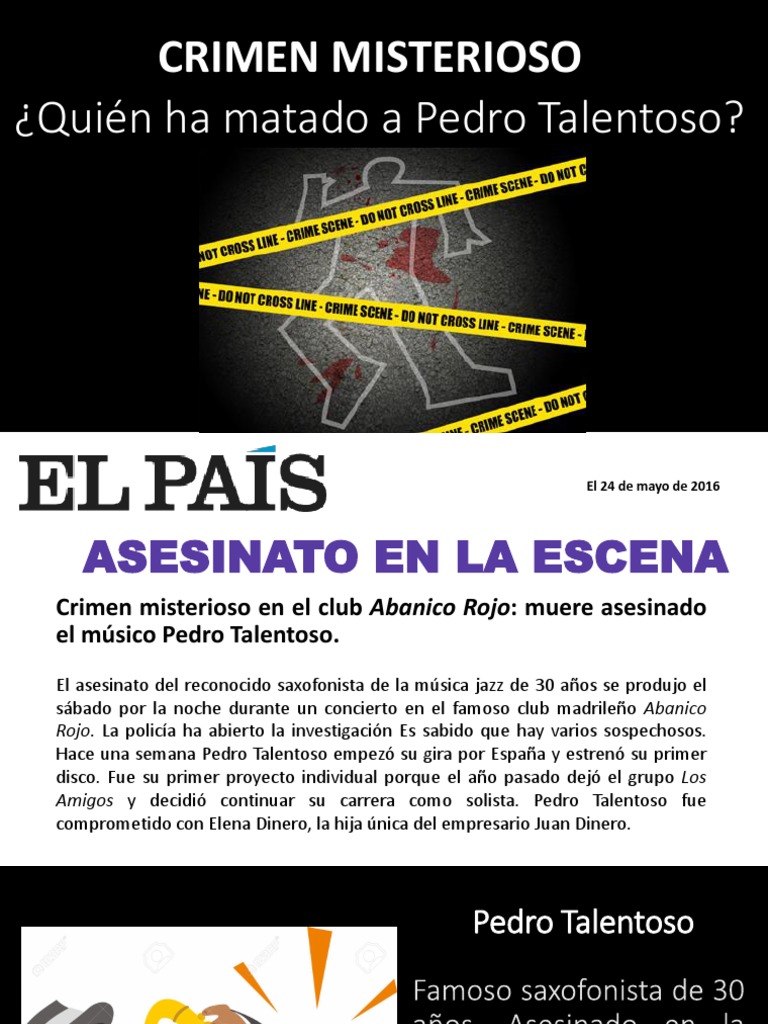 Quién Ha Matado A Pedro Talentoso | PDF