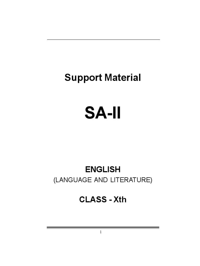 SM 10 English Eng 201617 Sa2 | PDF