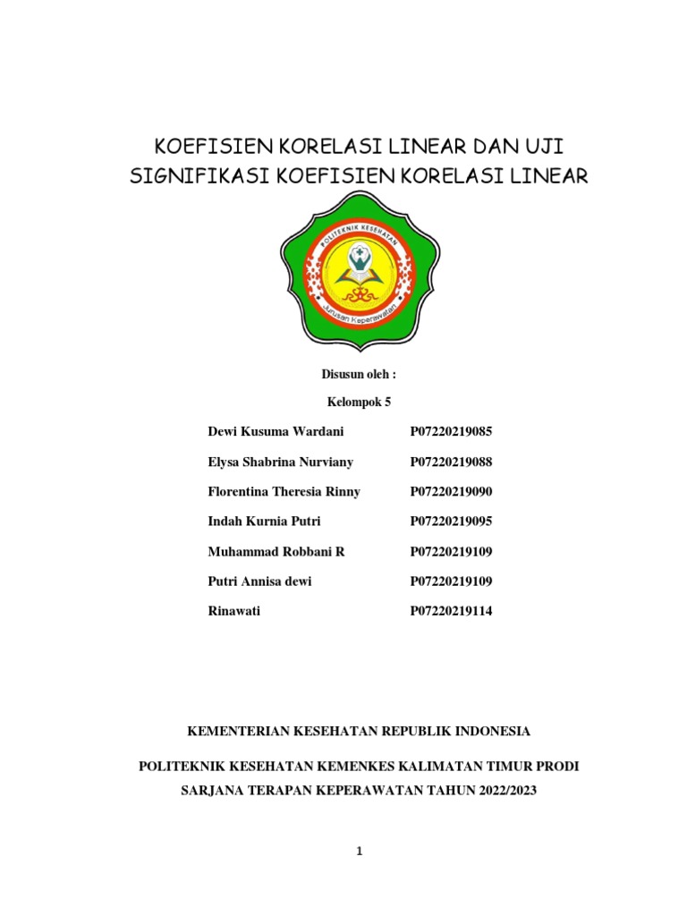Makalah Statistik Kel 5 (Uji Korelasi) | PDF Makalah Statistik Kel 5 (Uji Korelasi) | PDF