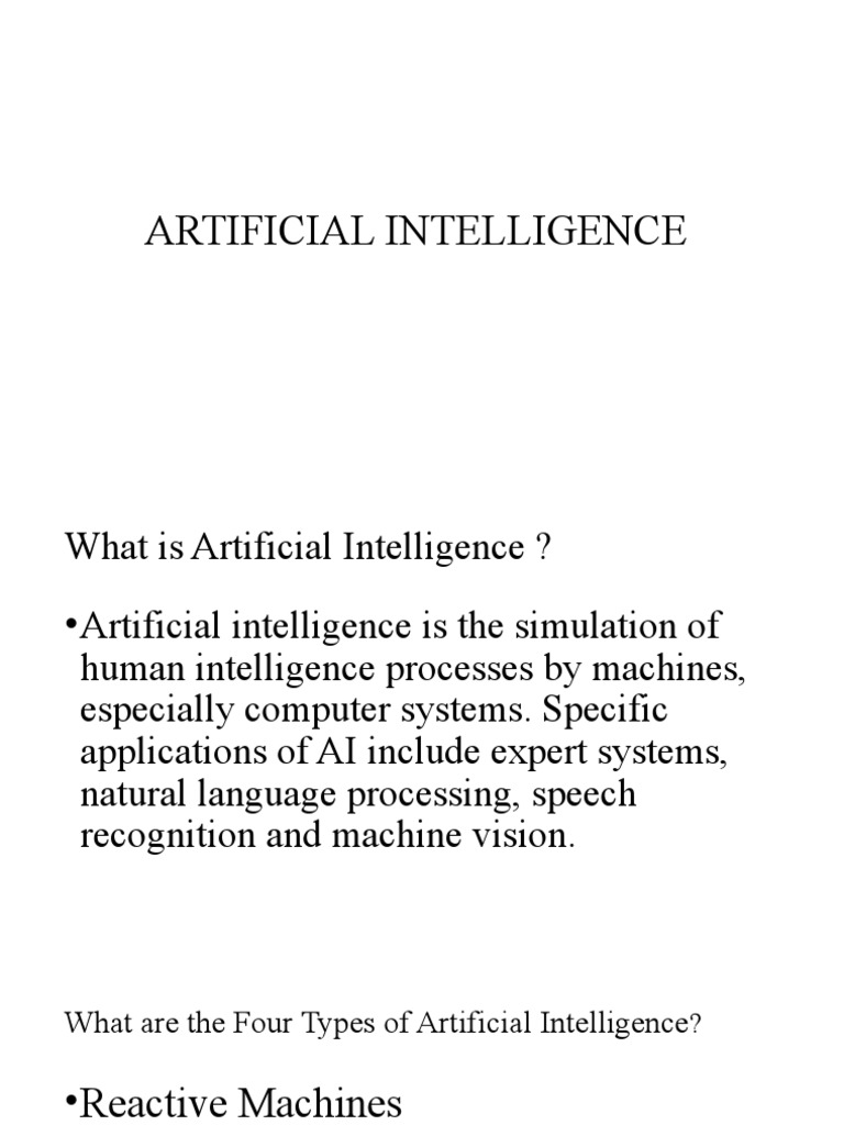 Artificial Intelligence | PDF | Artificial Intelligence | Intelligence ...