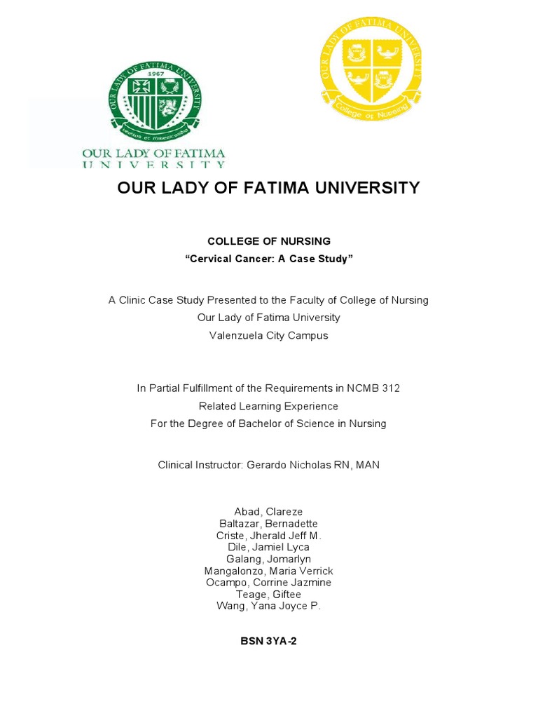 Cervical Cancer Front Page | PDF